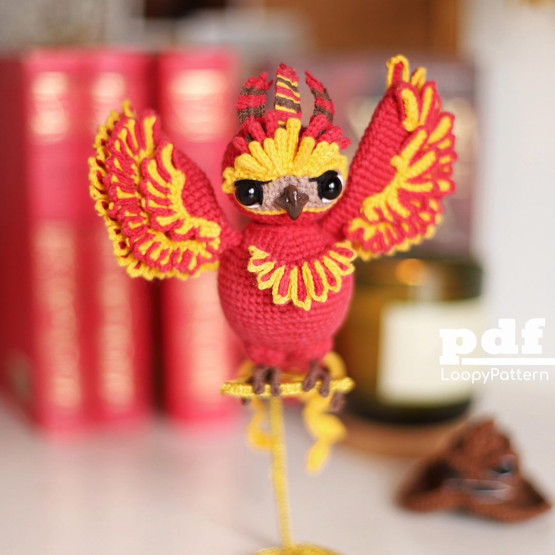 Crochet Pattern Phoenix, Wizard School Fantastic Creatures, DIY ...