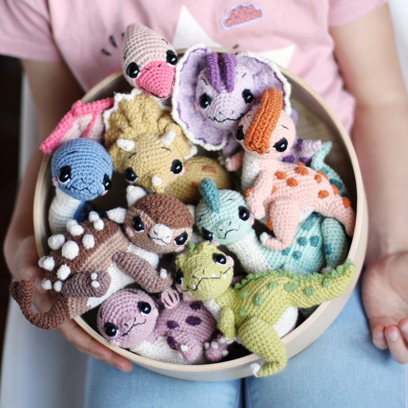 9 in 1 Crochet Pattern Dinosaurs Bundle Amigurumi Toy - Etsy