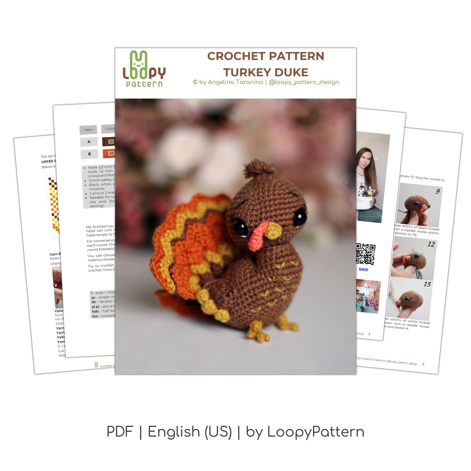 Crochet Pattern Turkey DIY Amigurumi Turkey Pattern PDF - Etsy