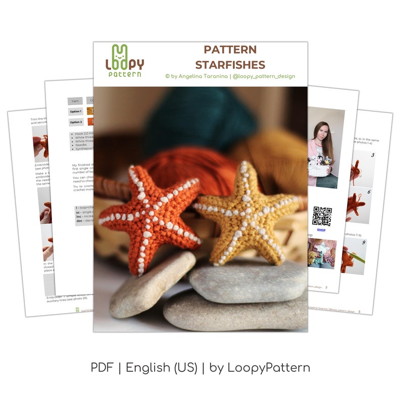 Crochet Pattern Starfish Amigurumi Starfish Toy PDF Digital - Etsy