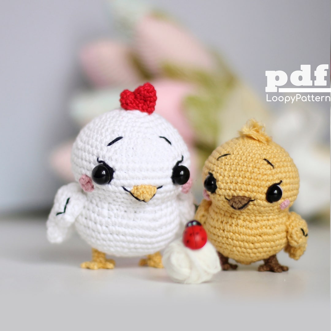 2 in 1 Crochet Pattern Chicken, Amigurumi Easter Pattern, PDF Digital ...