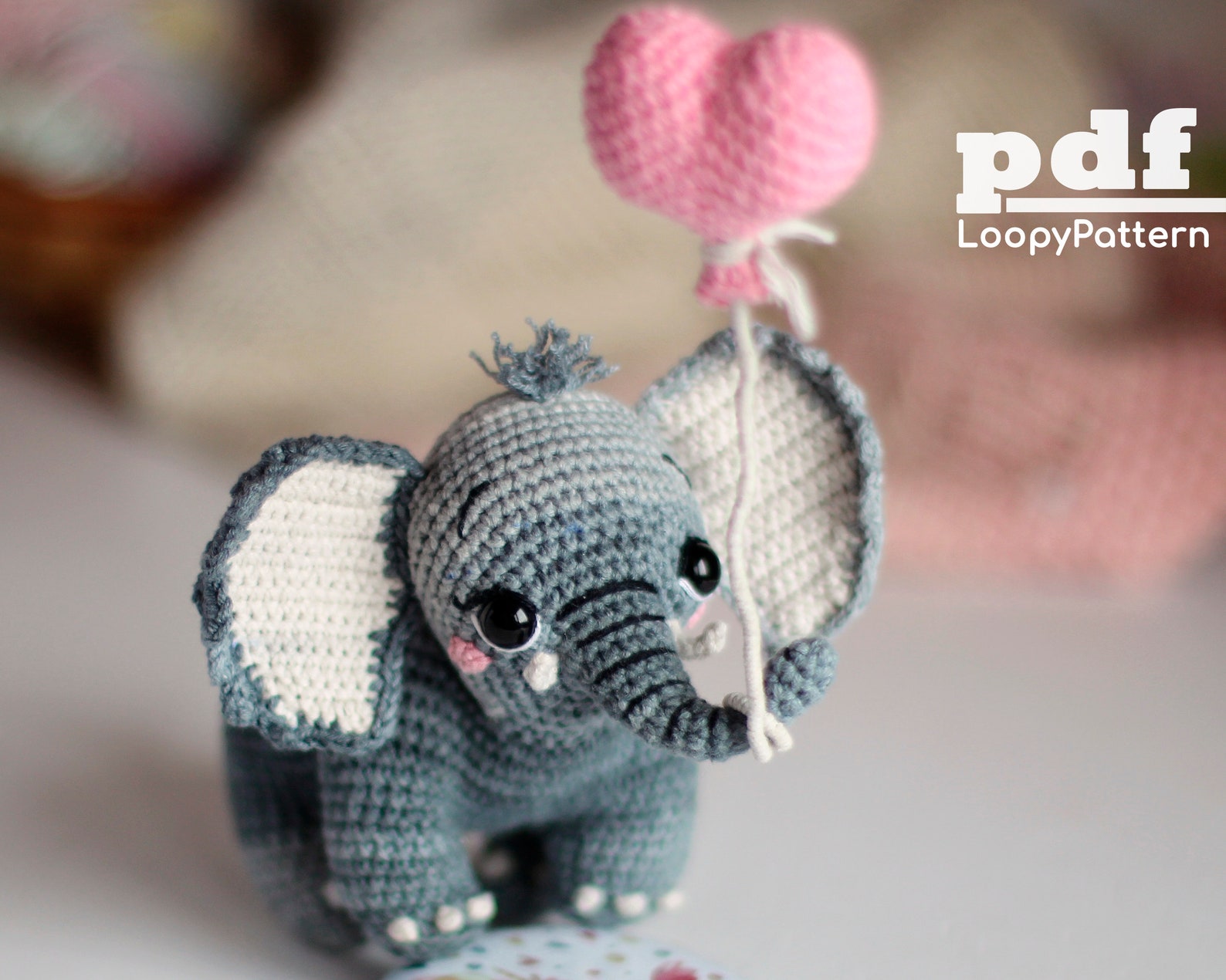 Crochet Pattern Elephant PDF Digital Download DIY Amigurumi - Etsy