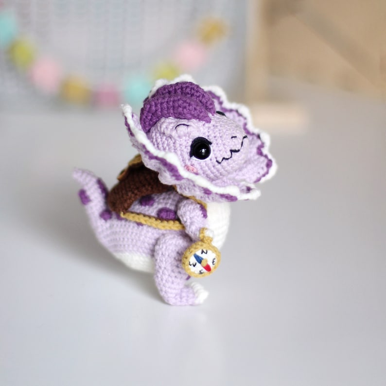 Crochet Pattern Dinosaur Dilophosaurus Amigurumi, PDF Digital Download ...