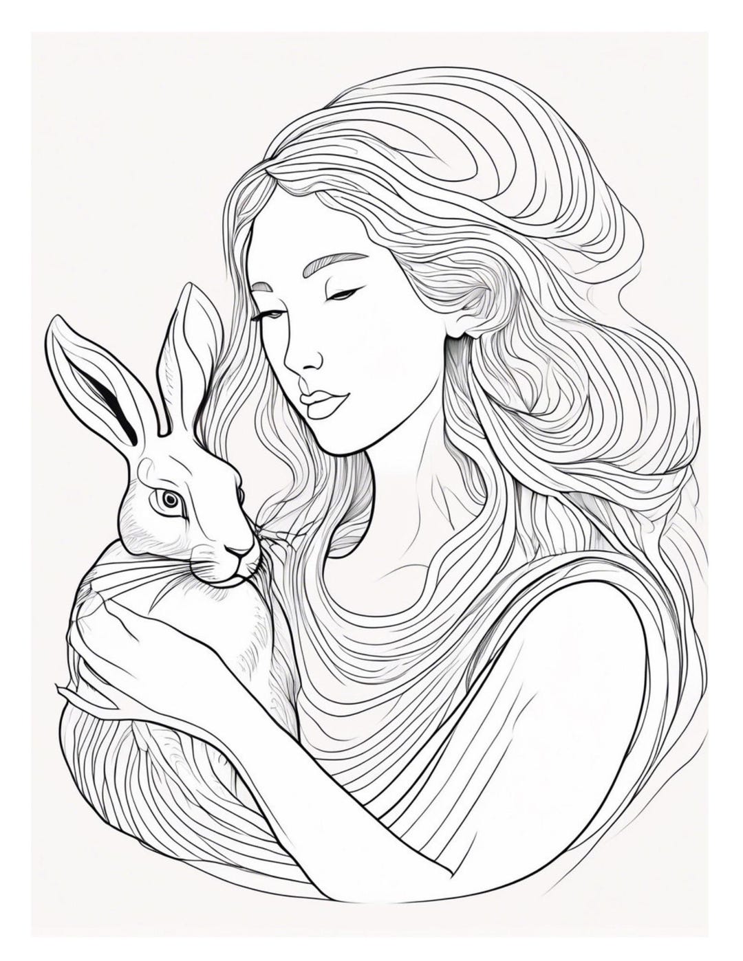 Coloring Page for Ostara; for Immediate Download and Immediate Coloring ...