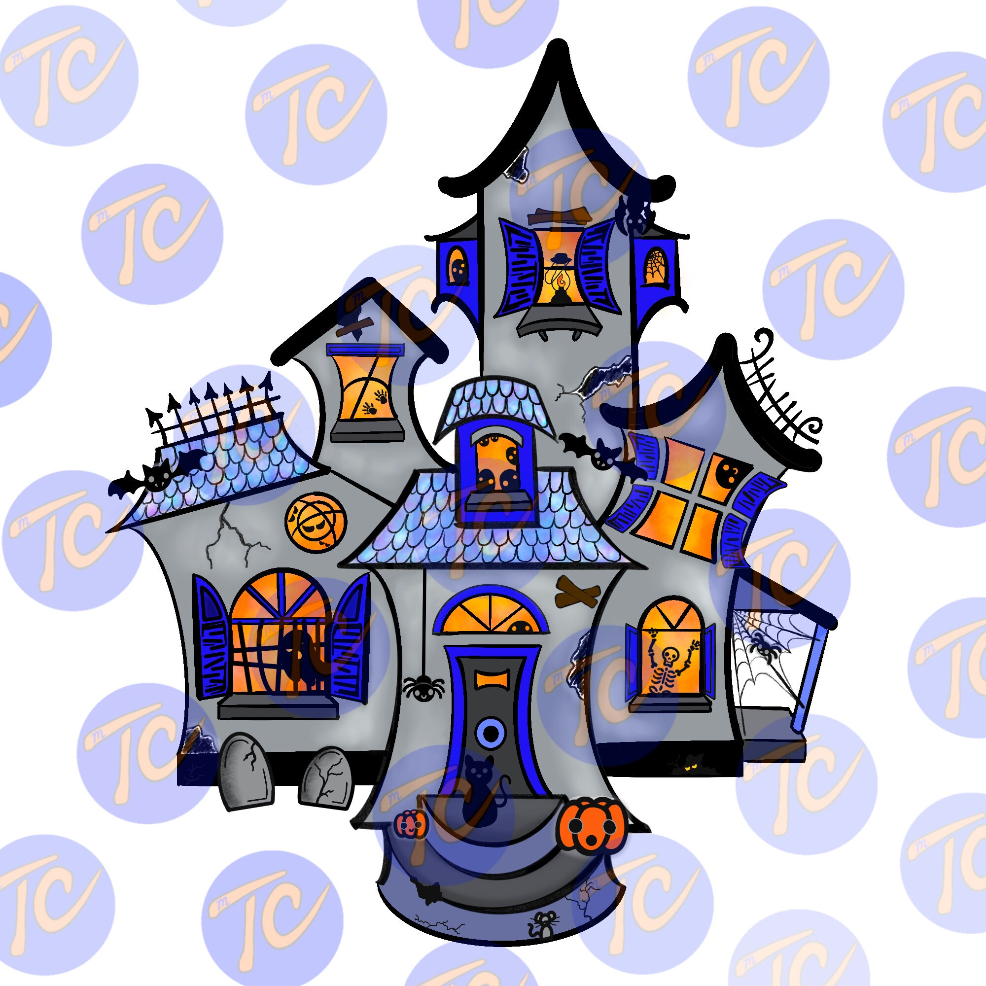 Halloween Law Enforcement Clipart: Haunted Jailhouse, Ghost (12 PNG ...