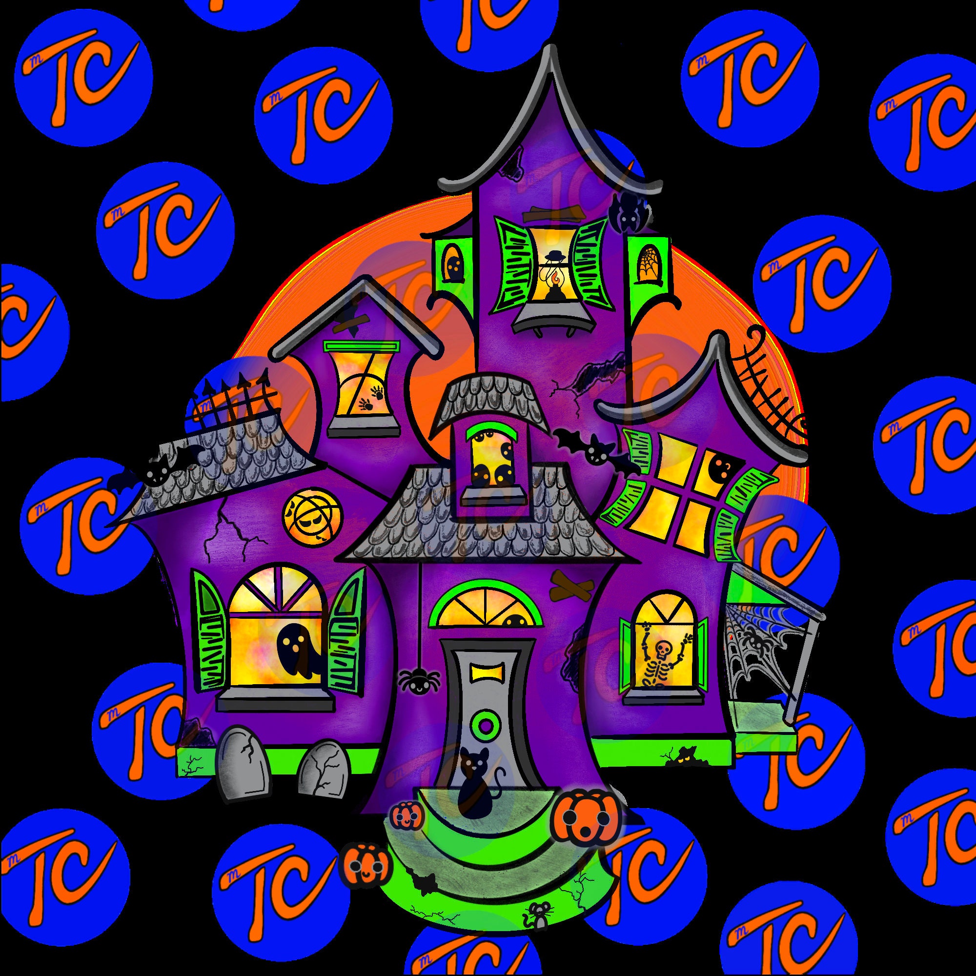 Spooky Haunted House PNG: Halloween Clip Art (digital Download) - Etsy