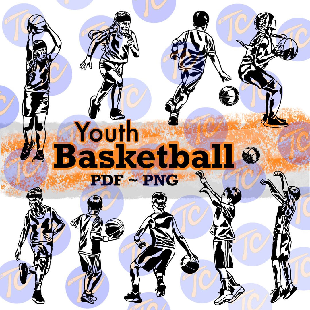 Basketball Player Graphics Youth BUNDLE ~ 9 Digital Downloads - Etsy