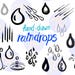 Hand-drawn Raindrops PNG Instant Download Doodle Elements - Etsy