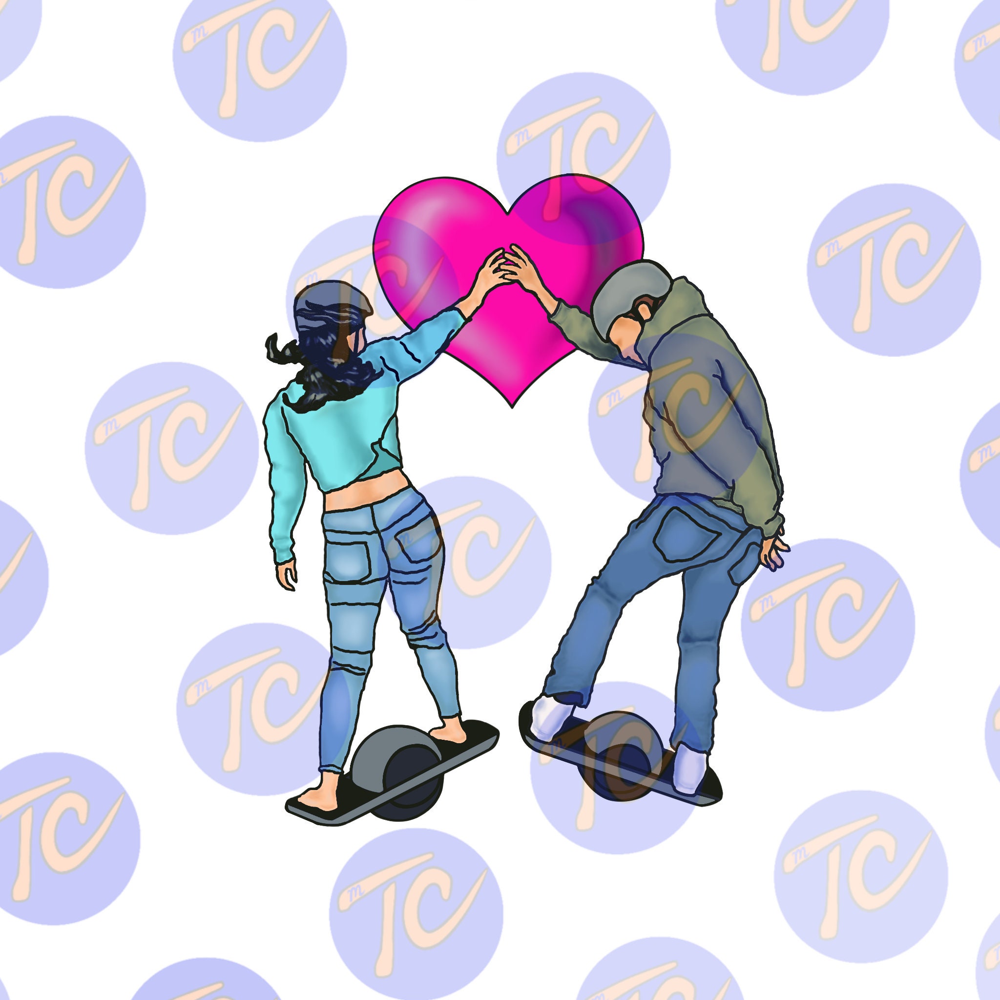 Onewheel Lovers Digital Clipart PNG Download ~ Skater ~ Float Life ...