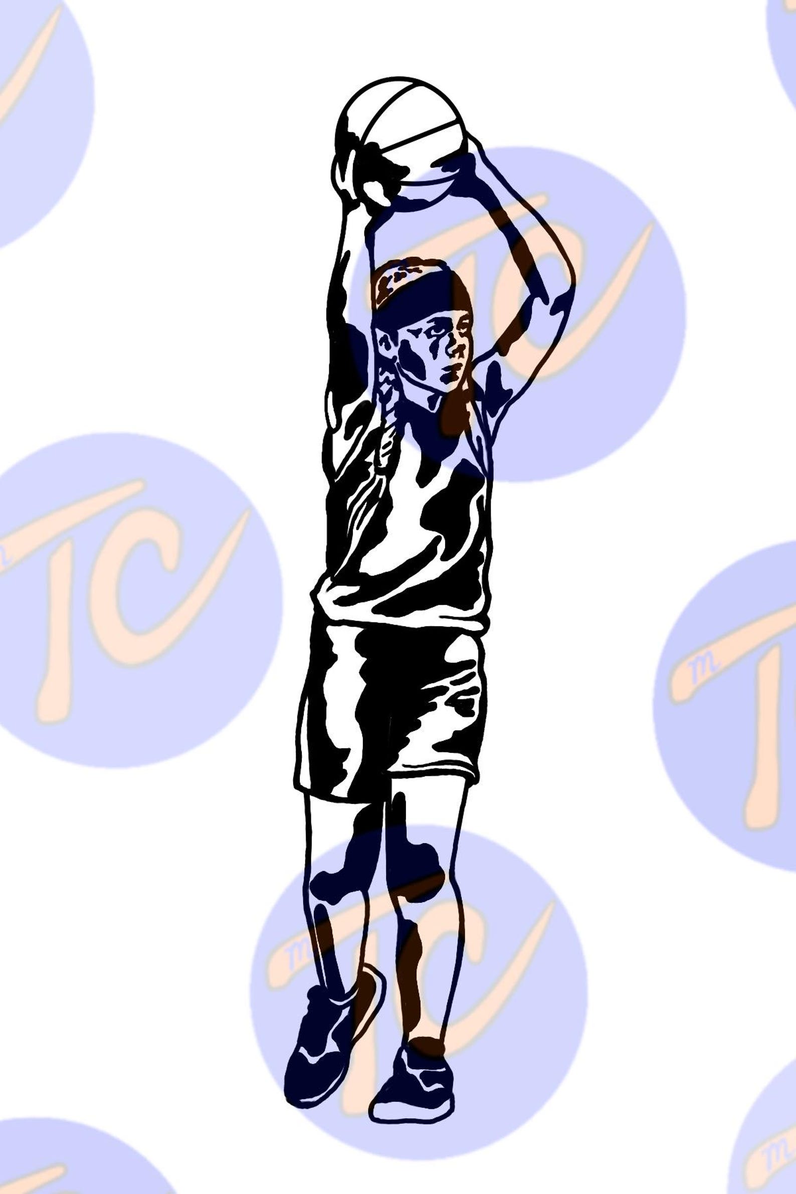 Basketball Player Graphics Youth BUNDLE ~ 9 Digital Downloads - Etsy