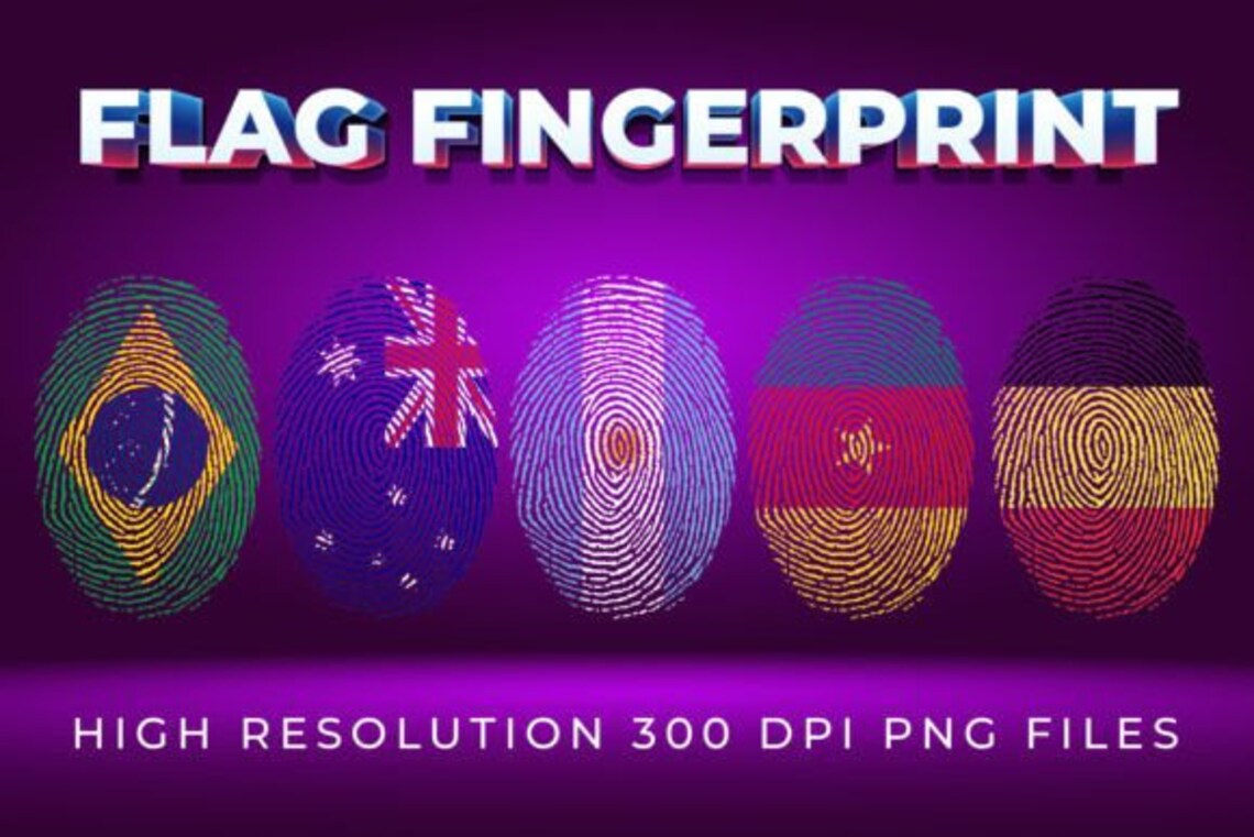 World Cup 2022 Flag Fingerprint Clipart Football World Cup - Etsy