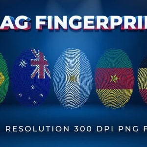 World Cup 2022 Flag Fingerprint Clipart Football World Cup - Etsy