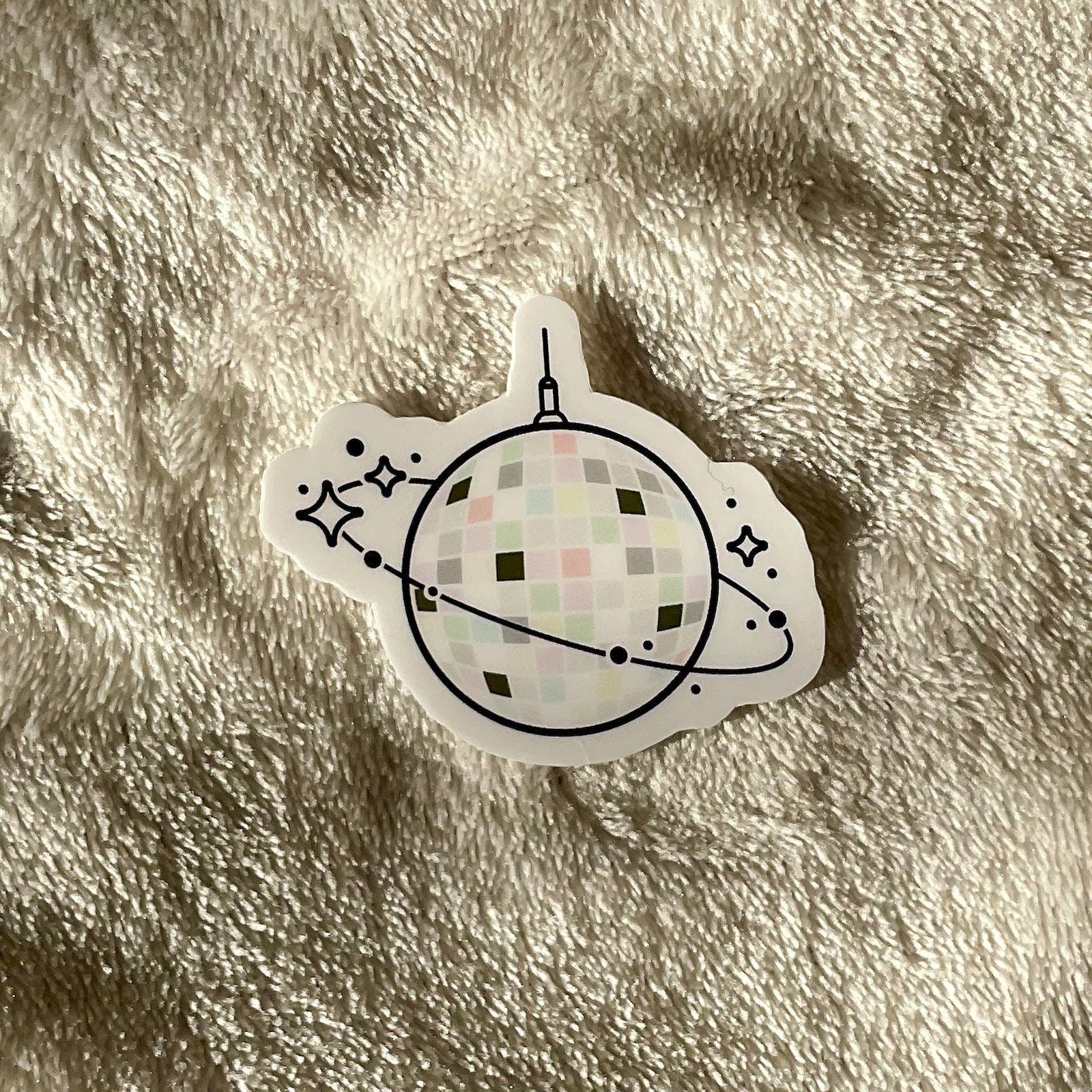 Stellar Disco Orb Sticker: Journey Through Cosmic Grooves - Etsy