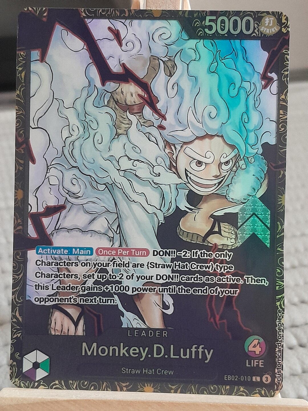 One Piece Monkey D Luffy Card EB02-010 L Card Game OPTCG Proxy Custom ...
