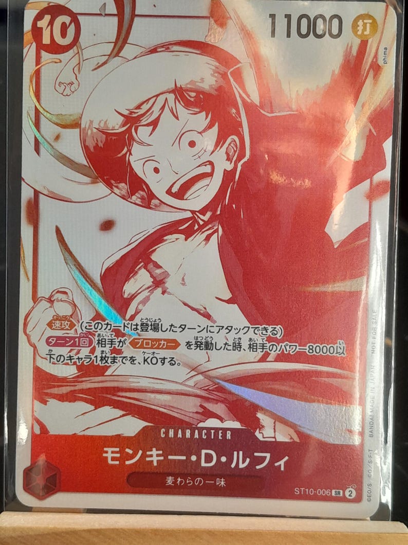 Tarjeta One Piece Monkey D. Luffy ST10-006 SR Juego de cartas japonés ...