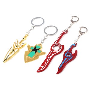 Xenoblade Chronicles 2 Keychain Red Metal MONADO Mythra Hikari Pyra ...