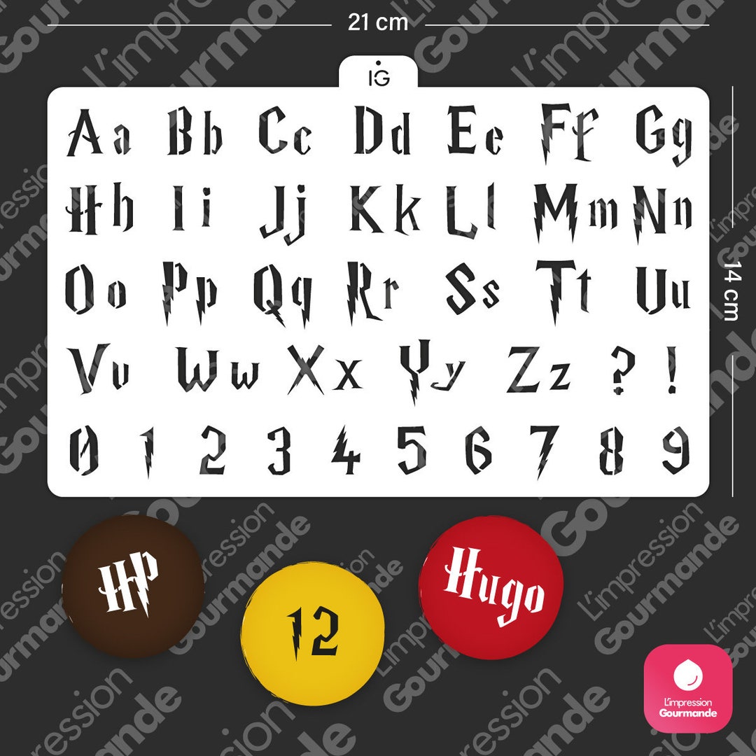Harry Potter Alphabet to Decorate Your Macaroons, Shortbread, Cakes ...