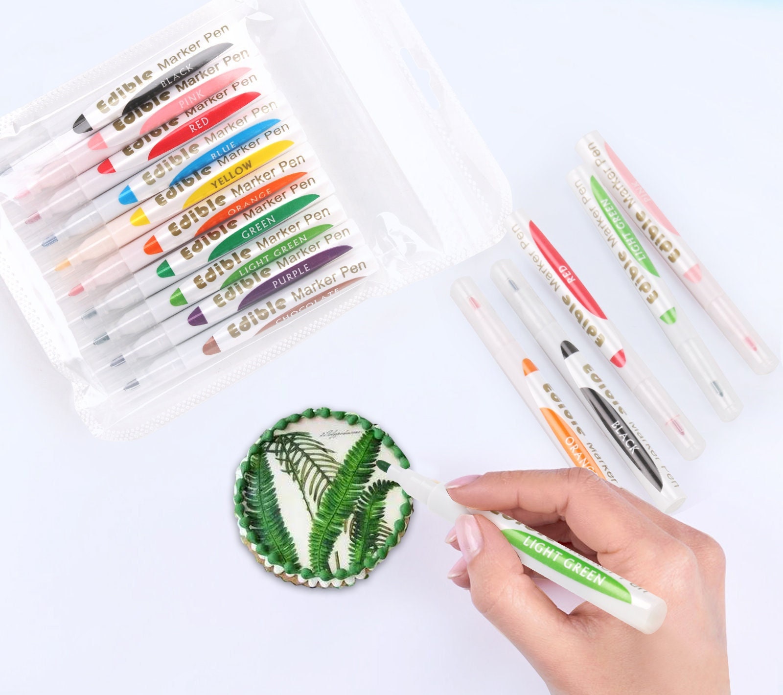 Kit of 10 Mini Edible Markers - Etsy UK