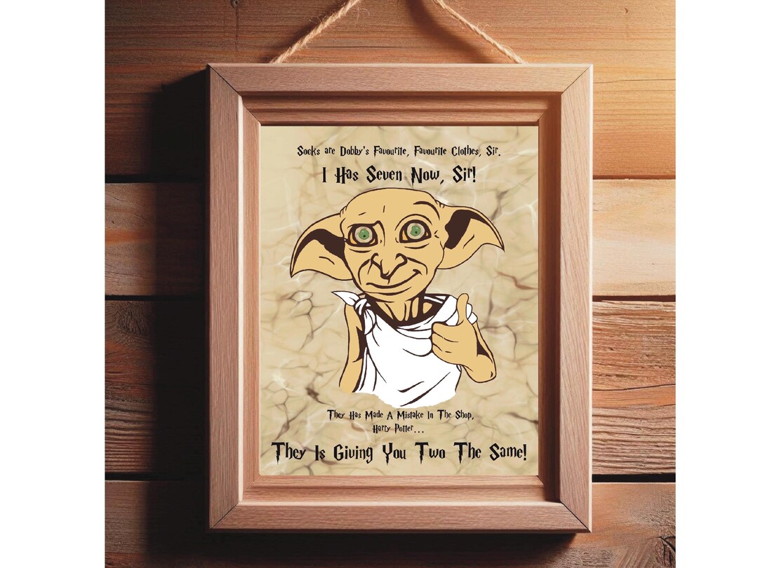 Dobby Quote From Harry Potter. Digital Art Download. - Etsy