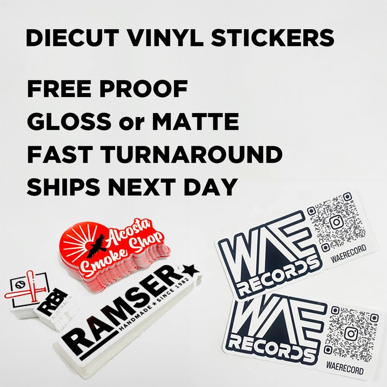 Personalized Waterproof Vinyl Die Cut Stickers Bulk Order for Companies ...