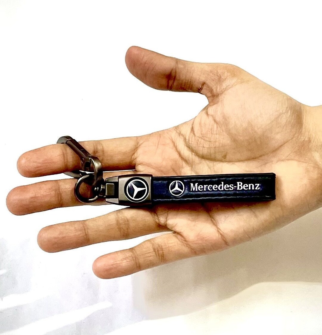 Mercedes Benz Leather Keychain - Etsy