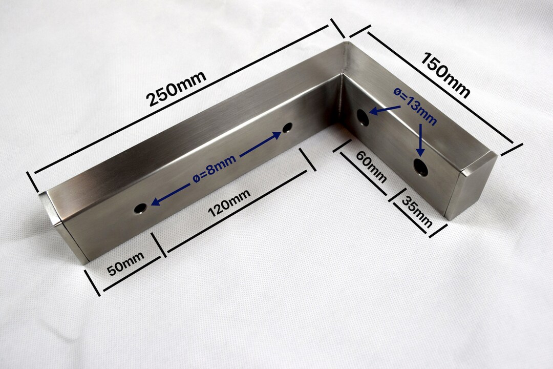 25 Cm X 15 Cm V2A Stainless Steel Wall Bracket / Wall Bracket / Bracket ...