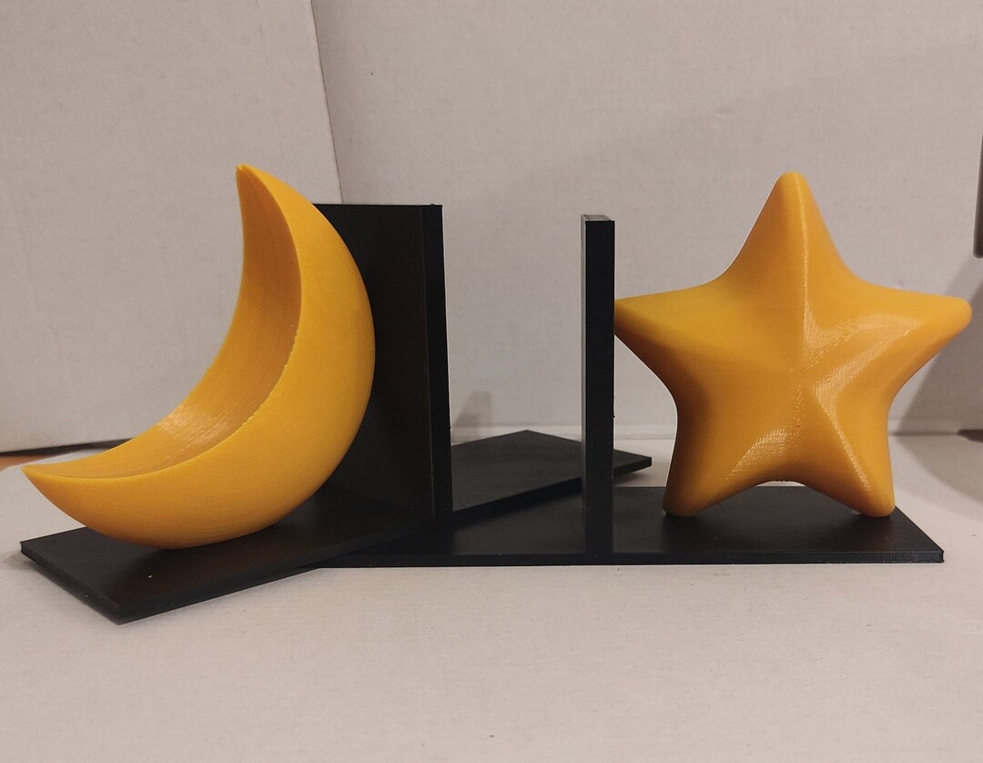 Cute Bookends for Nursery and Kids Room Decor Star and Moon - Etsy
