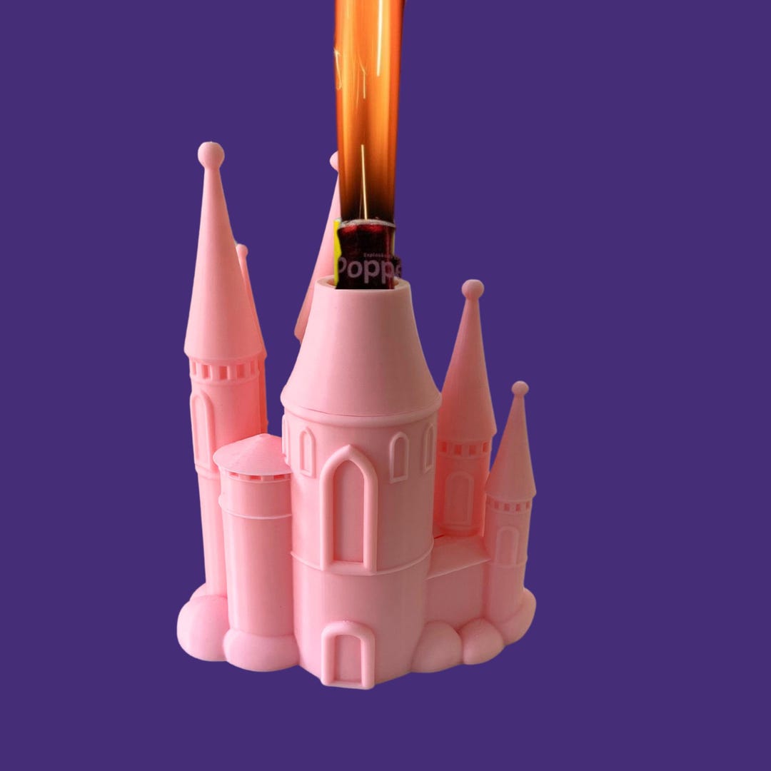 Cake Topper Princess Castle Ice Fountain Candle Holder Girl Birthday ...
