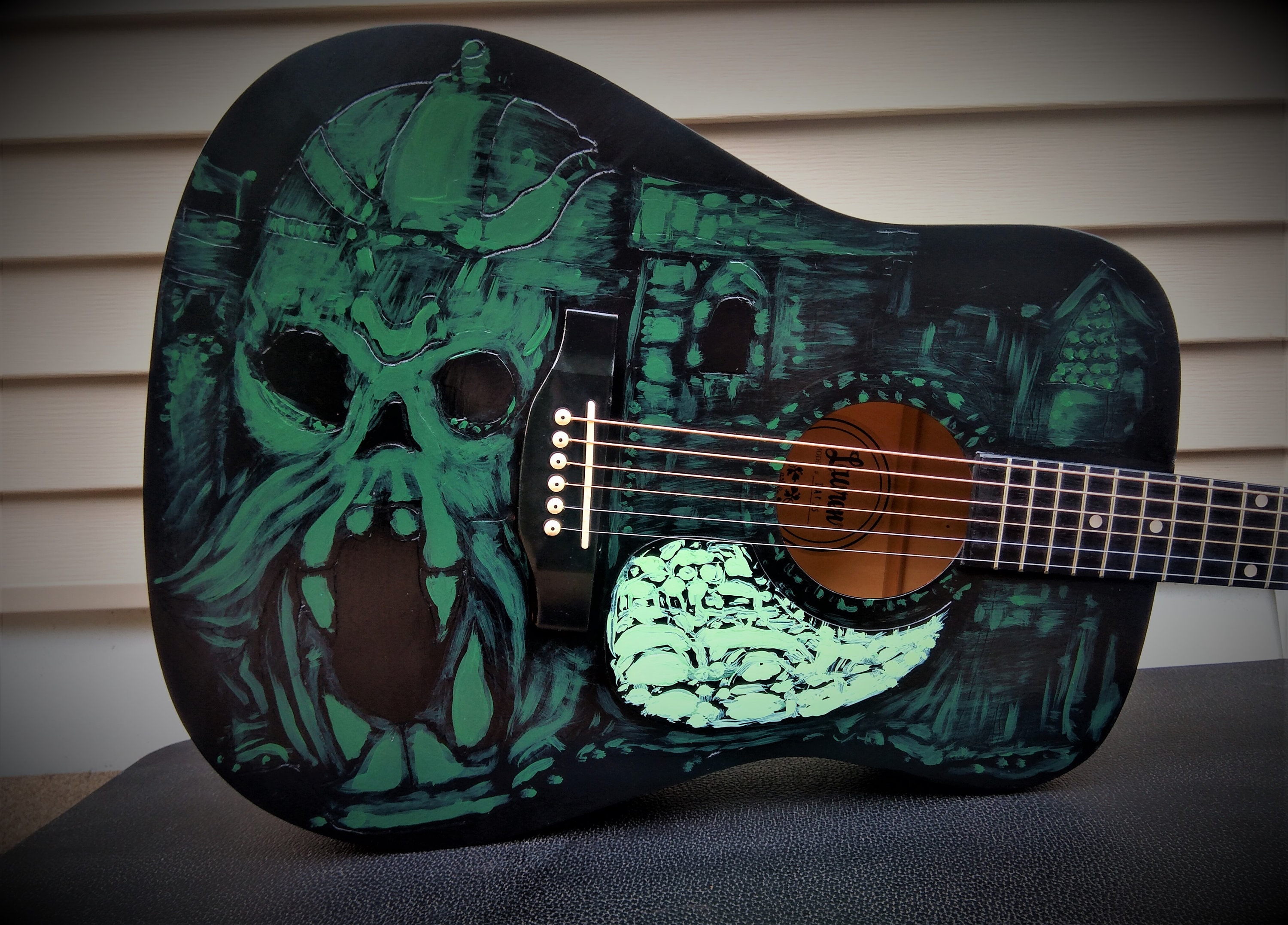GUITAR CUSTOM ARTIST Masters of the Universe Castle Grayskull Motu ...