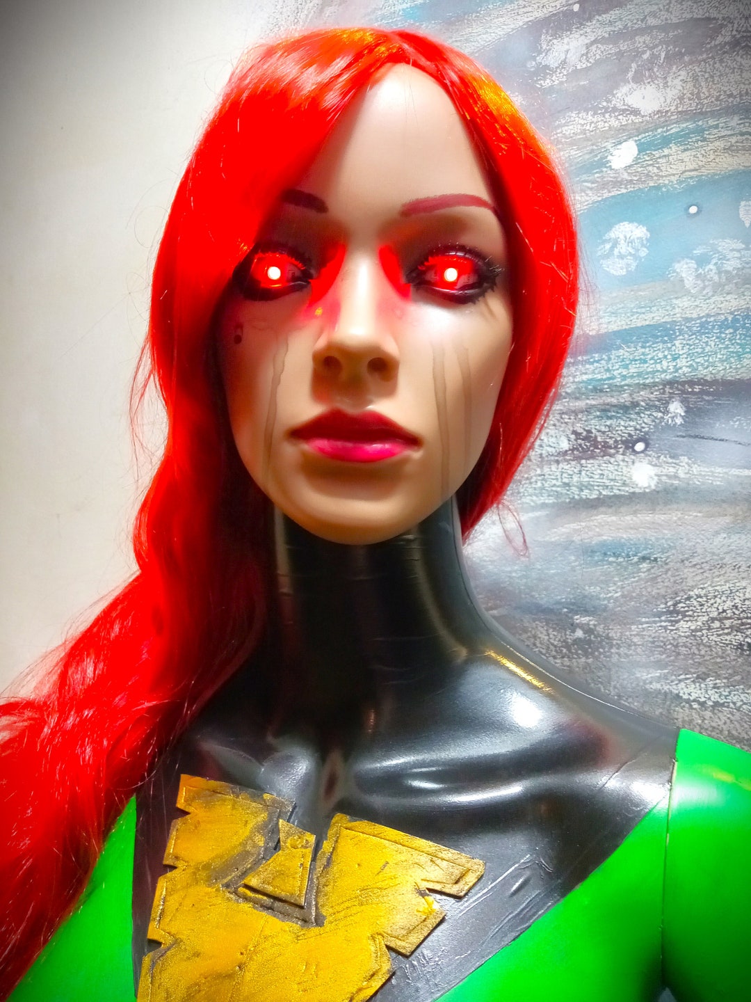 PHOENIX XMEN LIFESIZE Statue Figure Custom Made Lite up Eyes Remote ...