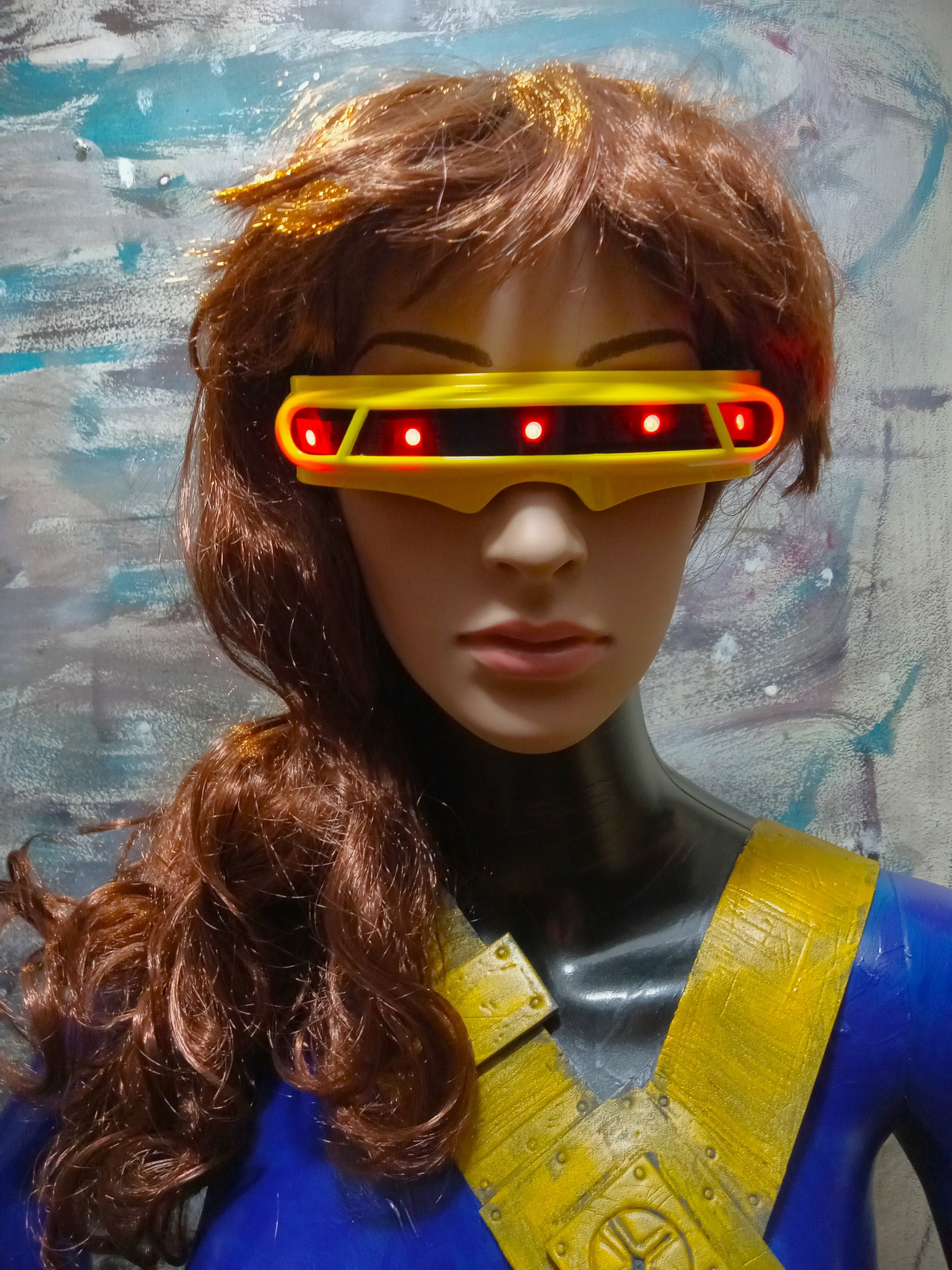 CYCLOPS XMEN LIFESIZE Statue Figure Custom Made Lite up Eyes Remote ...