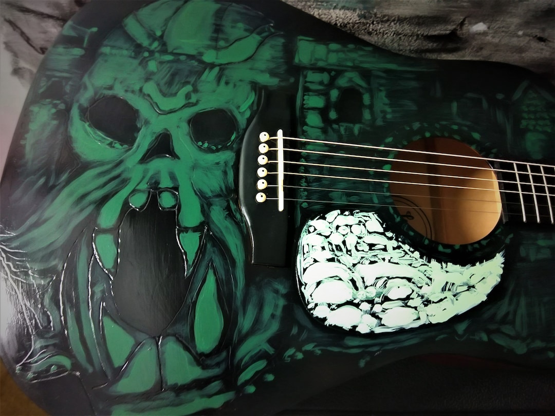 GUITAR CUSTOM ARTIST Masters of the Universe Castle Grayskull Motu ...