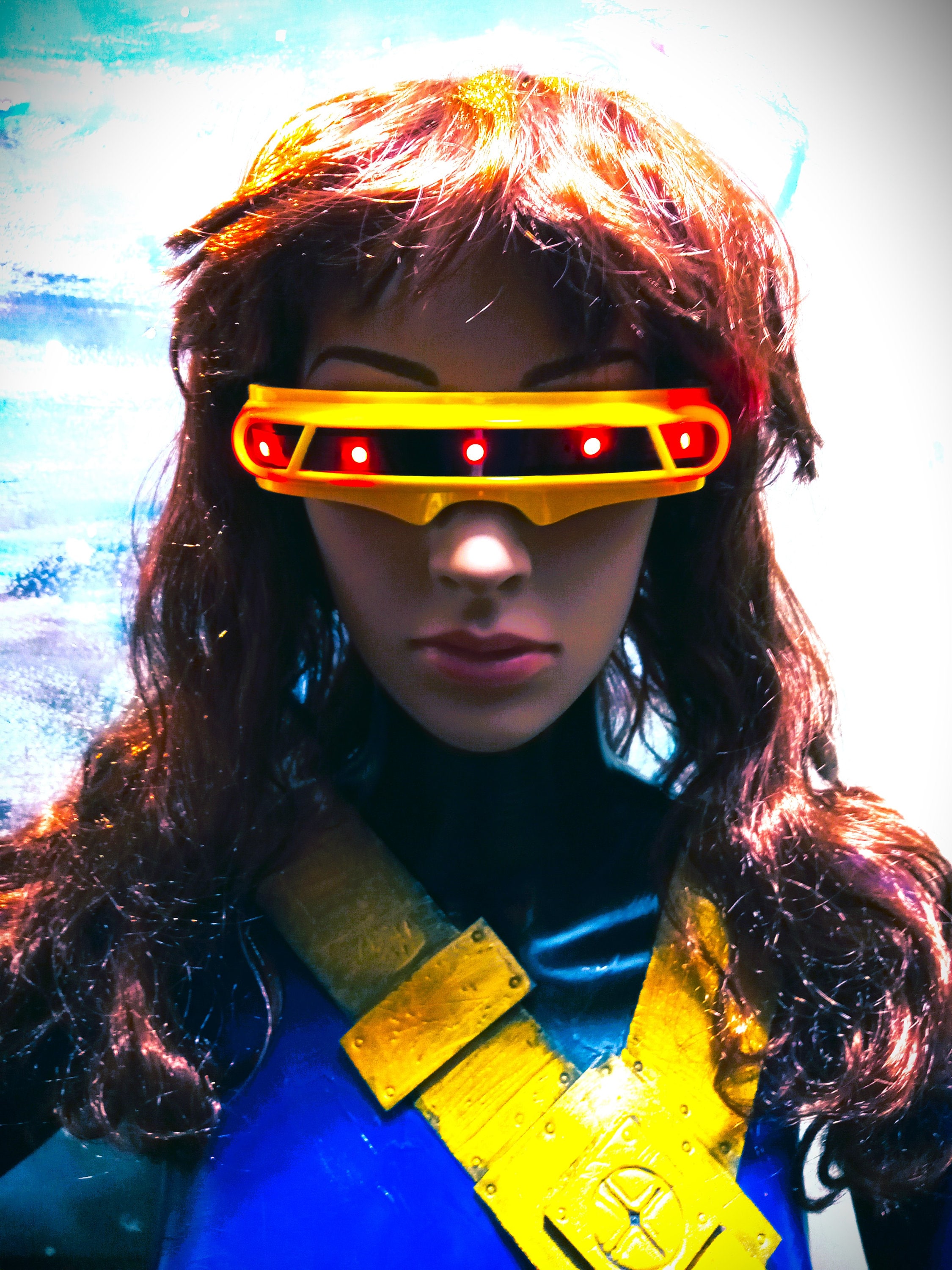 CYCLOPS XMEN LIFESIZE Statue Figure Custom Made Lite up Eyes Remote ...