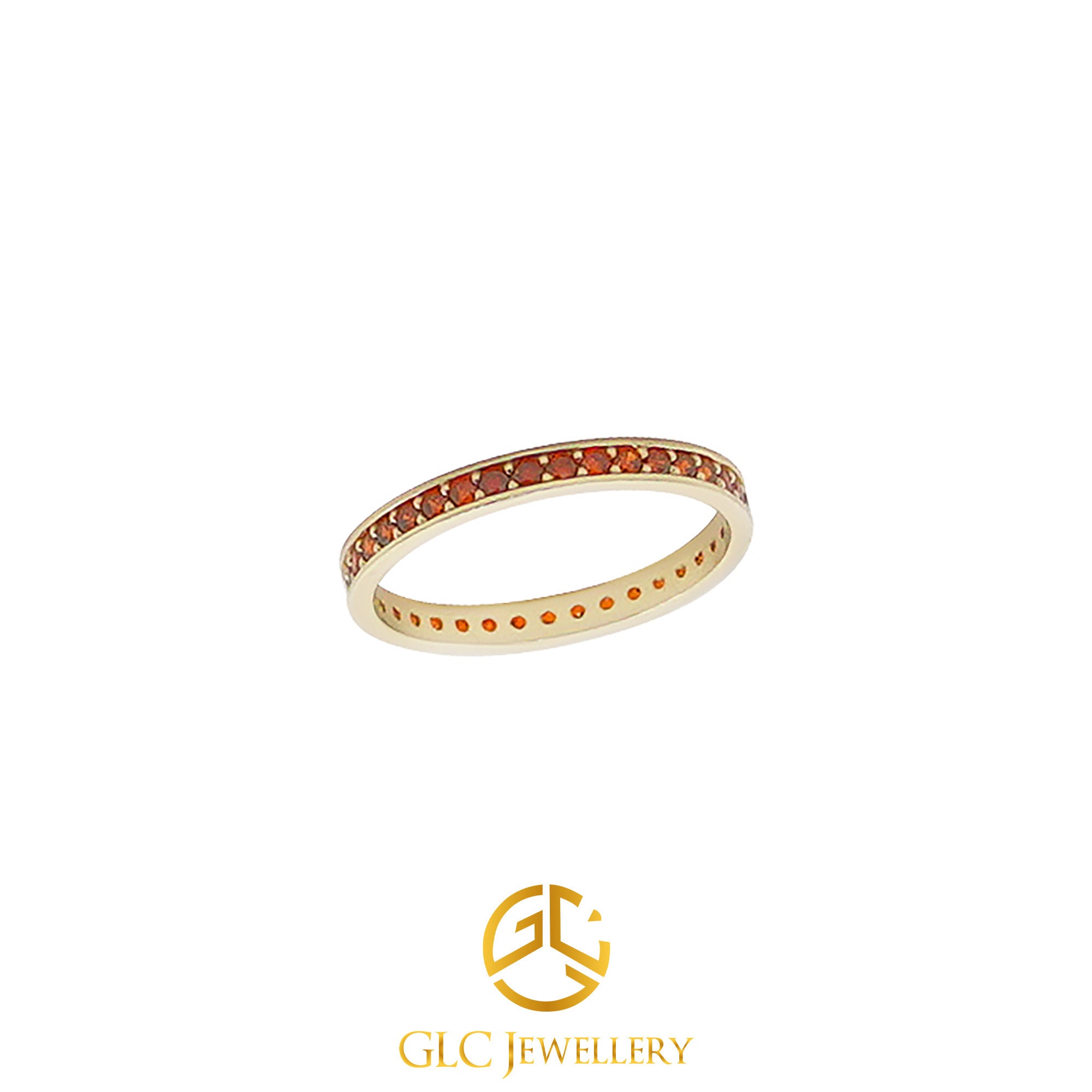 14K Gold Red Ruby Full Eternity Band Red Wedding Band Gold - Etsy