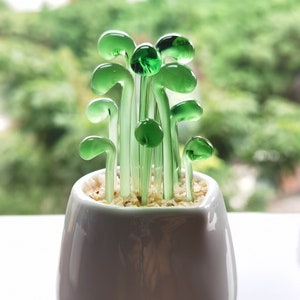 Glass Succulents Glass Plants Glass Potted Plants Handmade - Etsy