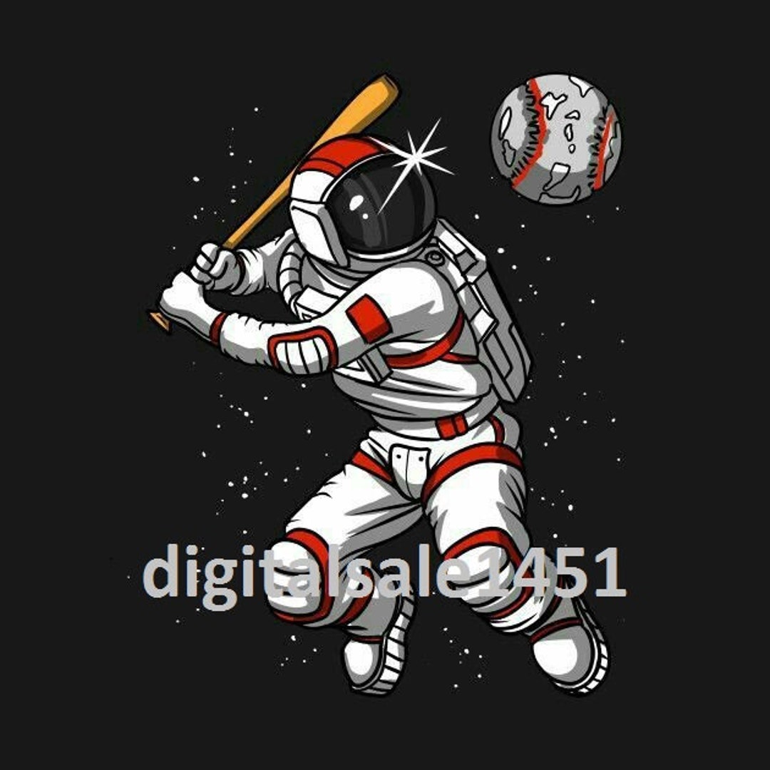 Astronaut Baseball,astronaut Game,digital Download,digital Printing ...