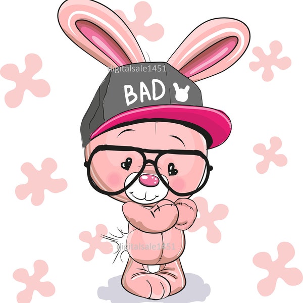 Bunny With Glasses - Etsy
