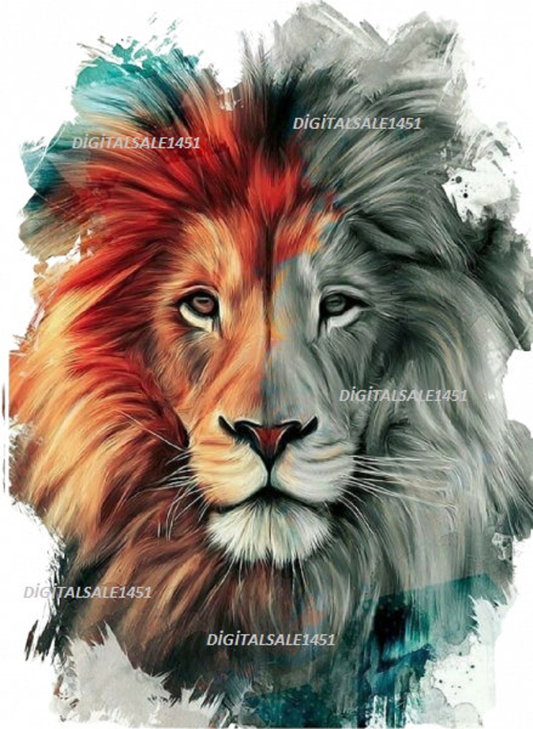 León png, león colorido jpg, león blanco y negro, descarga digital ...