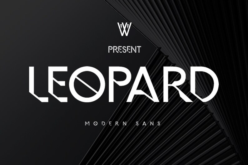Leopard | Futuristic Font - Etsy