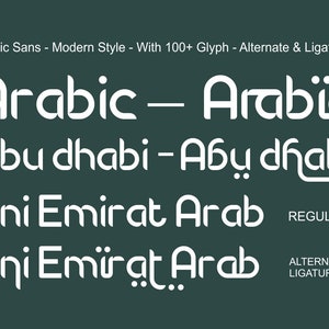 Dubai City Arabic Font - Etsy