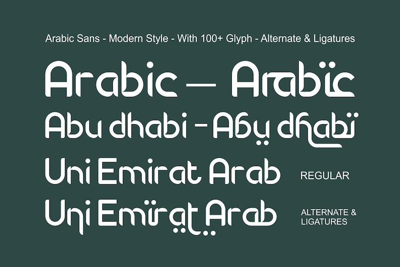 Dubai City Arabic Font - Etsy