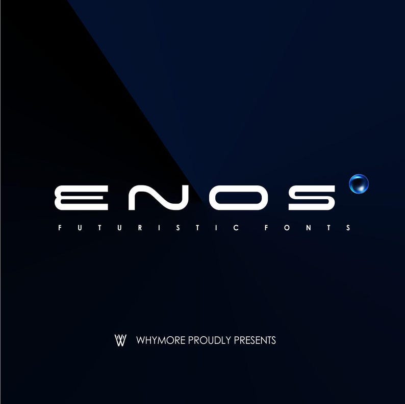 ENOS Futuristic Font: Bold Modern Typefaces for Logo & Branding - Etsy