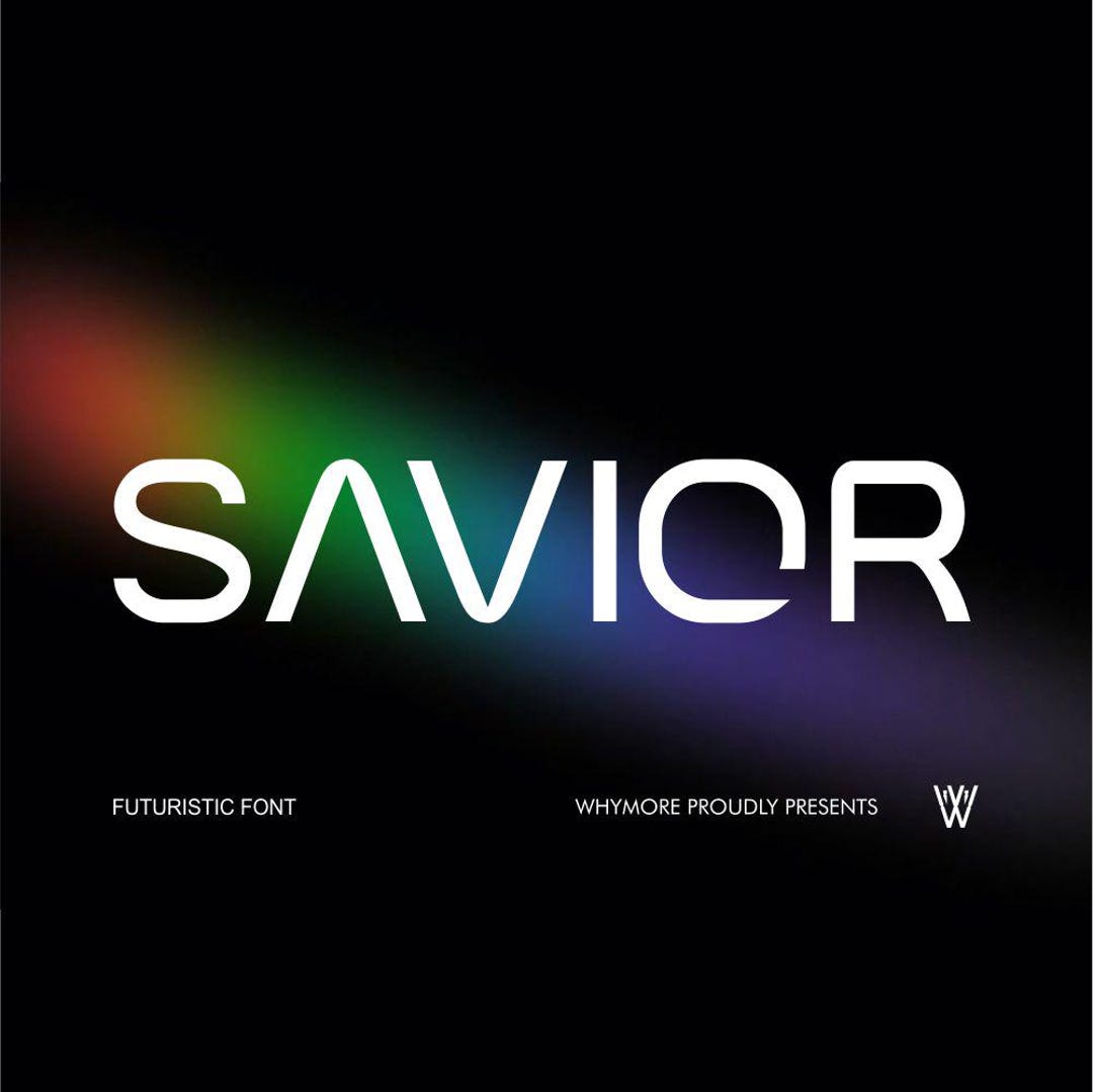 SAVIOR Futuristic Techno Font: Geometric Logo, UI/UX Design - Etsy