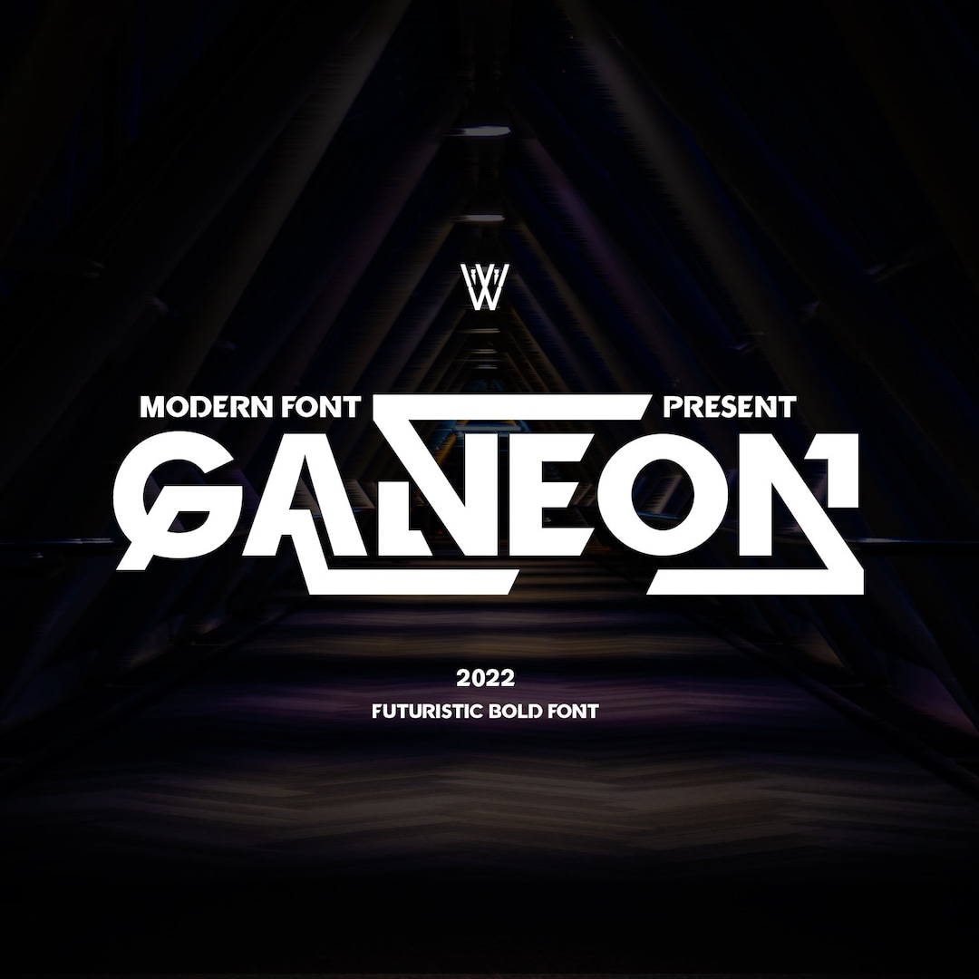Ganeon | Modern Font | Futuristic Font - Etsy
