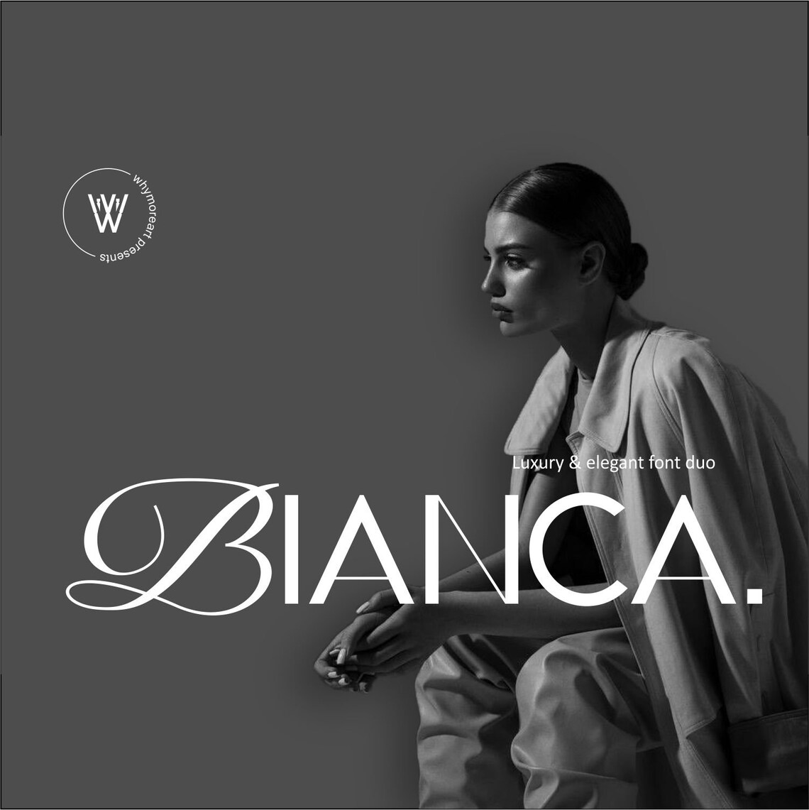 Bianca Elegant Script Sans Serif Font Duo - Etsy