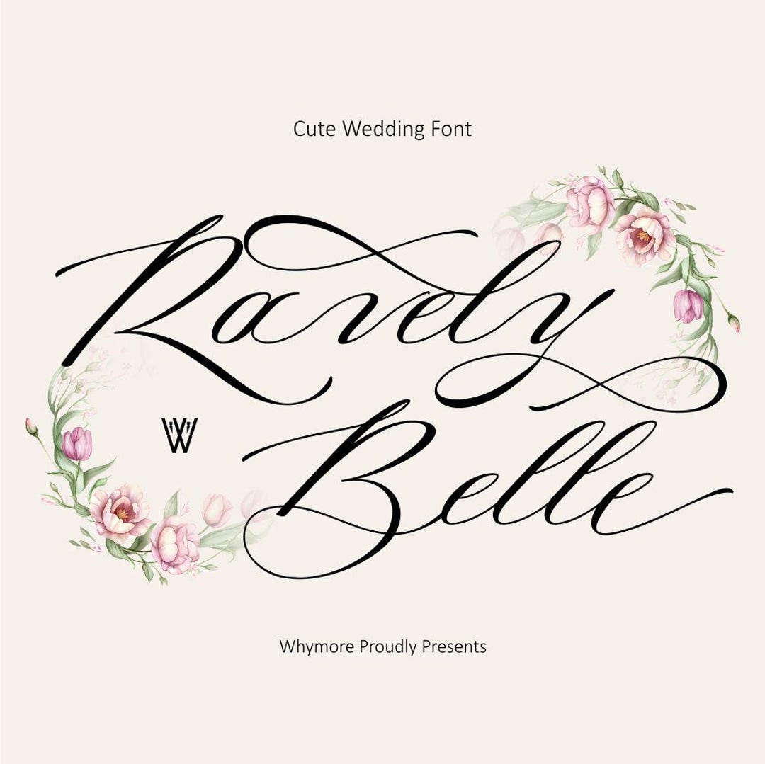 Ravely Belle Script Font: Elegant Wedding Font (digital Download) - Etsy