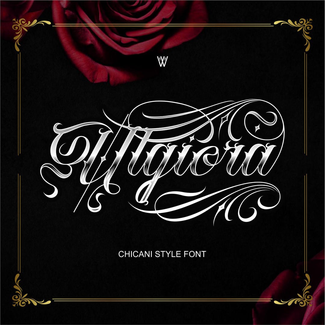 Ulgiora Edgy Tattoo Font Bundle | Luxurious Blackletter Script Custom ...