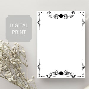 Printable Page Border Digital Art Printbos Pagesbook of - Etsy