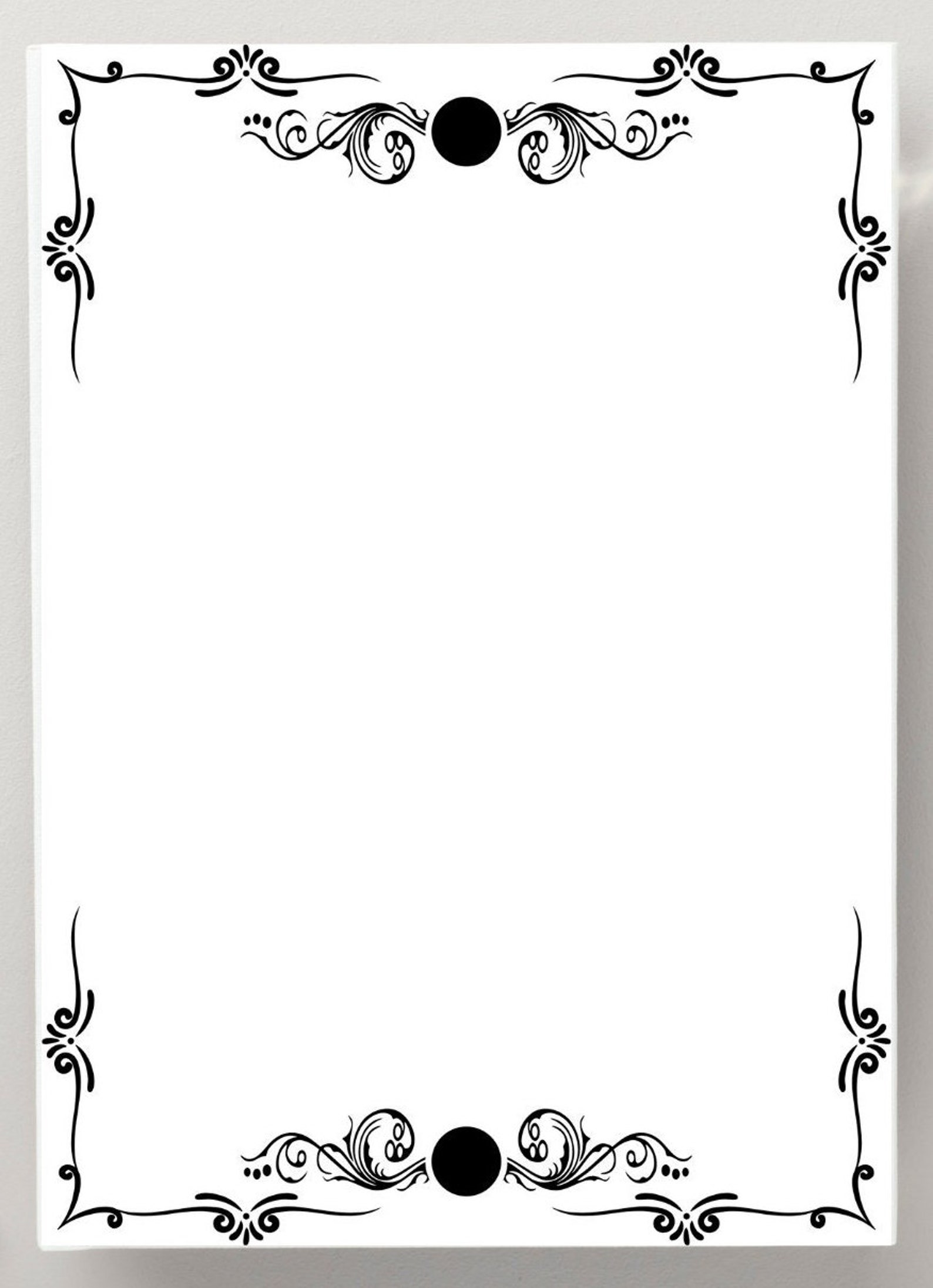 Printable Page Border Digital Art Print,bos Pages,book of Shadows Page ...