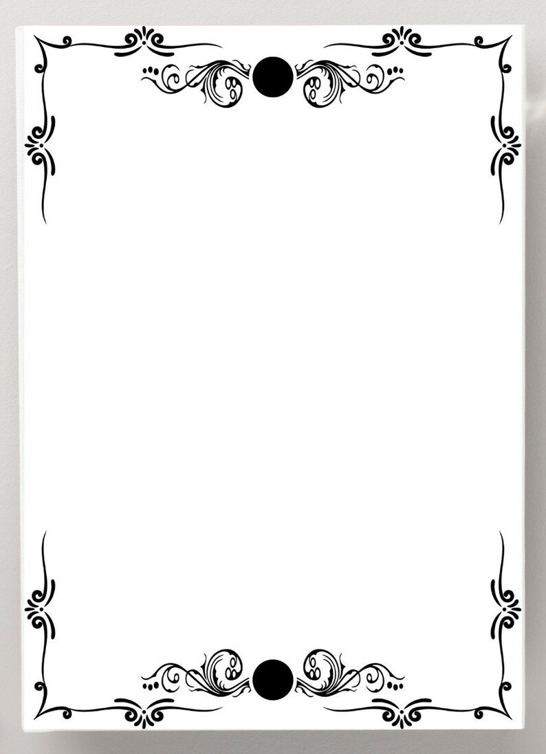 Printable Page Border Digital Art Printbos Pagesbook of - Etsy